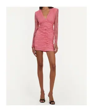 ROTATE BY BIRGER CHRISTENSEN Lace Mini Long Sleeve Dress
