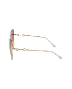 Gucci Square Frame Sunglasses - Nude