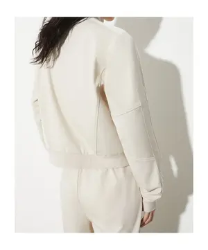 MAXCO. Max&co. Ribbed Knit Turtleneck Zip-up Jacket