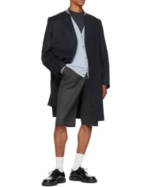 MAISON MARGIELA Long Single-breasted Wool Coat