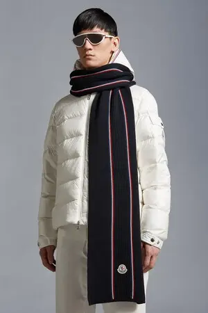 Moncler Tricolor Wool Scarf