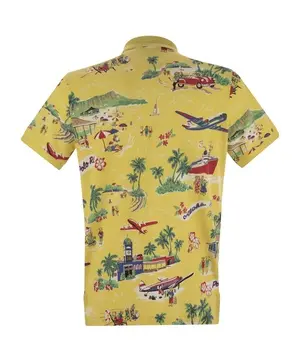 Polo Ralph Lauren Short Sleeved Illustration-printed Polo Shirt