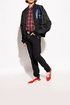 Dsquared2 Round Toe Lace-up Sneakers - Red