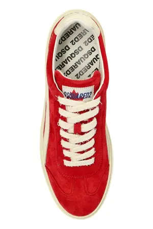 Dsquared2 Round Toe Lace-up Sneakers - Red