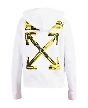 Off-White Logo Hooded Sweater - White