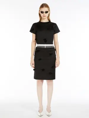 Sportmax Floral Embellished Crewneck T-shirt - Black