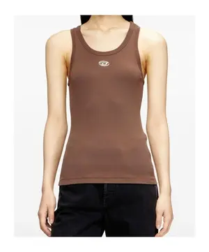 DIESEL® Ribbed Tank Top - Brown