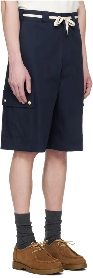 Drole De Monsieur Le Short Workwear Chevron Shorts