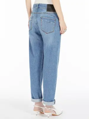 Sportmax Logo Patch Straight Leg Jeans