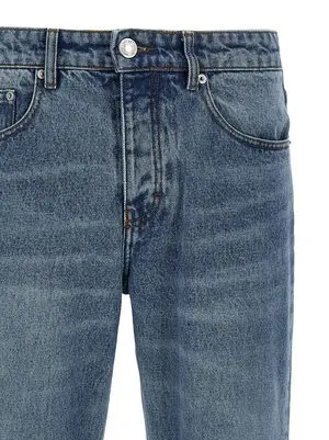 AMI Paris Logo Patch Straight-leg Jeans