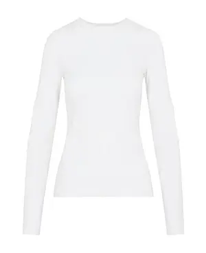 Givenchy Cut-out Knit Long Sleeve Top - White