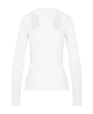 Givenchy Cut-out Knit Long Sleeve Top - White