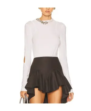 Givenchy Cut-out Knit Long Sleeve Top - White