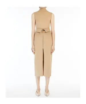 Sportmax Ardenza Roll Neck Sleeveless Vest - Camel