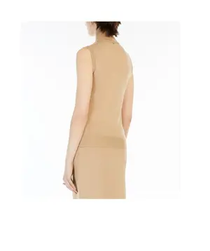Sportmax Ardenza Roll Neck Sleeveless Vest - Camel