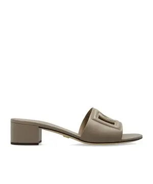 Dolce & Gabbana Open-toe Cut-out Logo Slides - Multicolor