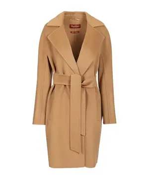 Max Mara Max Mara Studio Belted Wool Coat No