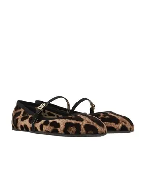 Dolce & Gabbana Leopard-printed Ballerina Flats