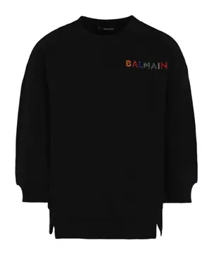 Balmain Rhinestone Embellished Crewneck Sweatshirt