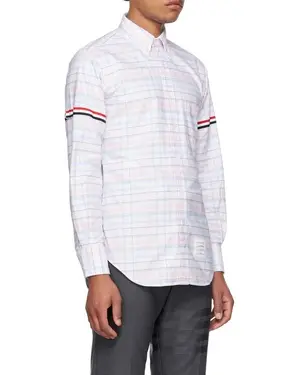Thom Browne Checked Long-sleeved Shirt