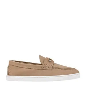 CHRISTIAN LOUBOUTIN Chambeliboat Slip-on Boat Shoes - Nude