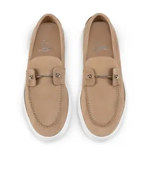 CHRISTIAN LOUBOUTIN Chambeliboat Slip-on Boat Shoes - Nude
