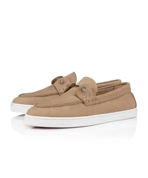 CHRISTIAN LOUBOUTIN Chambeliboat Slip-on Boat Shoes - Nude