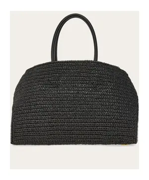 FERRAGAMO Woven Top Handle Handbag