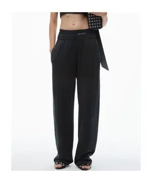 Alexander Wang Layered Elasticated-waist Pants - Black