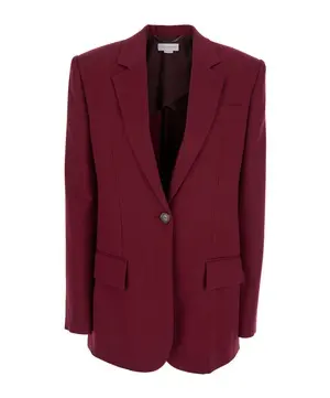 Stella McCartney Single-breasted Flannel Jacket - Red