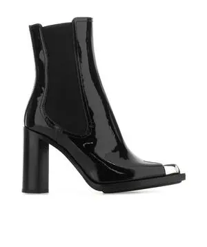 Alexander McQueen Block Heel Ankle Boots