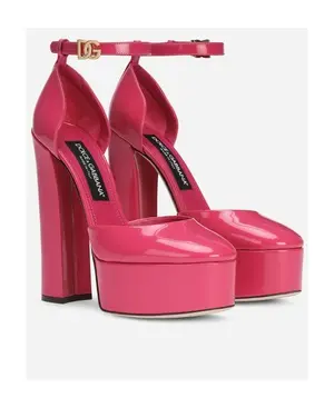 Dolce & Gabbana Polished Platform Mules