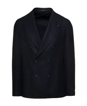 Tagliatore Peak-lapels Double-breasted Blazer - Black