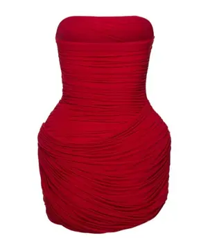 Magda Butrym Draped Strapless Mini Dress
