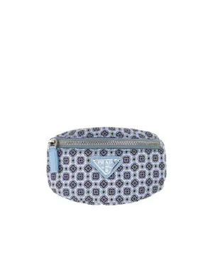 Prada Printed Logo Wallet - Blue