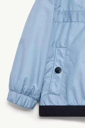 Moncler Hooded Zip-up Rain Jacket - Light Blue
