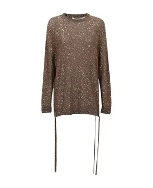 Stella McCartney Sequined Long-sleeve Pullover - Brown