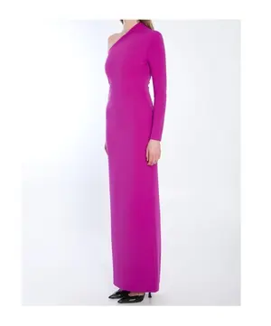 Solace London Asymmetrical One-shoulder Maxi Dress With Slit