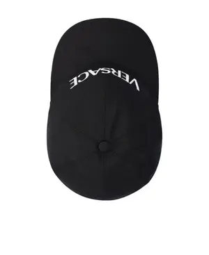 Versace Logo Embroidered Curved Peak Cap