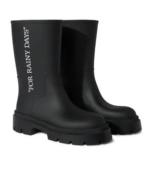 Off-White Printed Round Toe Boots