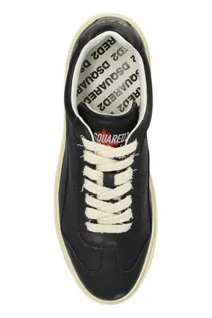 Dsquared2 Rider" Distressed Lace-up Low Top Sneakers - Black