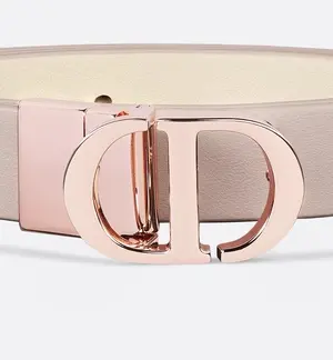 Dior 30 Montaigne Reversible Leather Belt With Cd Buckle - Pink/light Ivory