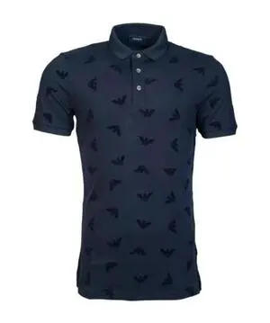 Emporio Armani Logo Polo Shirt - Black