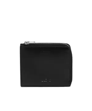 JIL SANDER Logo Embossed Zipped Cardholder - Black