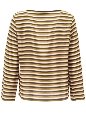 Miu Miu Striped Logo Patch T-shirt - Multi-color