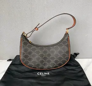 Celine Ava Bag In Triomphe Canvas And Calfskin