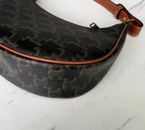 Celine Ava Bag In Triomphe Canvas And Calfskin
