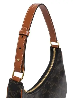 Celine Ava Bag In Triomphe Canvas And Calfskin