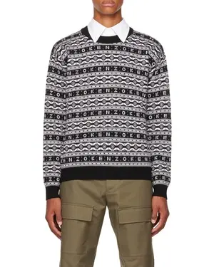 Kenzo Logo Jacquard Knit Long-sleeved Jumper
