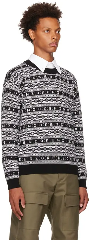 Kenzo Logo Jacquard Knit Long-sleeved Jumper